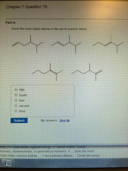 Solved Chapter 7 Question 76 Part A Circle the most stable | Chegg.com