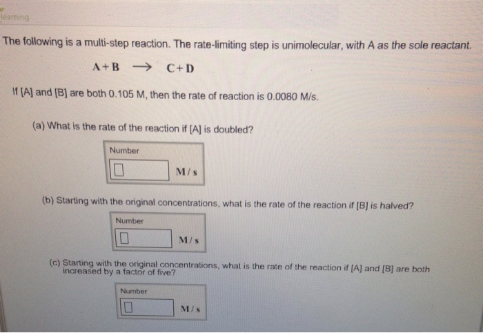 Solved The following is a multi-step reaction The | Chegg.com