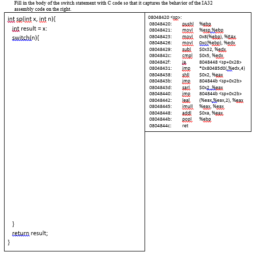 Solved A jump table begins at address 0x80485d0. The gdb | Chegg.com