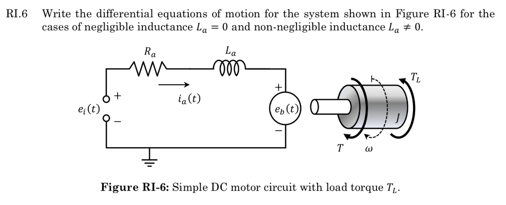 Solved RI.6 Write the differential equations of motion for | Chegg.com