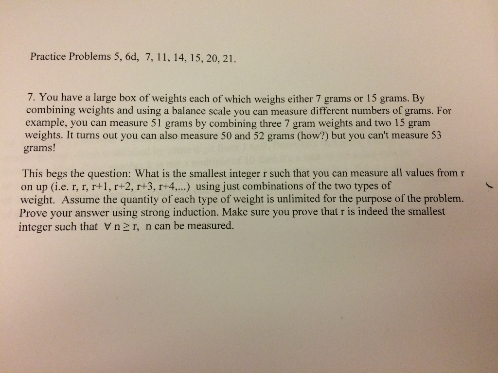 Solved Practice Problems 5, 6d, 7, 11, 14, 15, 20, 21. 7. | Chegg.com