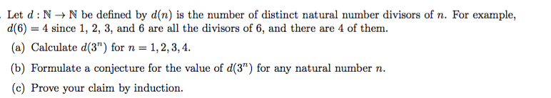Solved Let d: N rightarrow N be defined by d(n) is the | Chegg.com