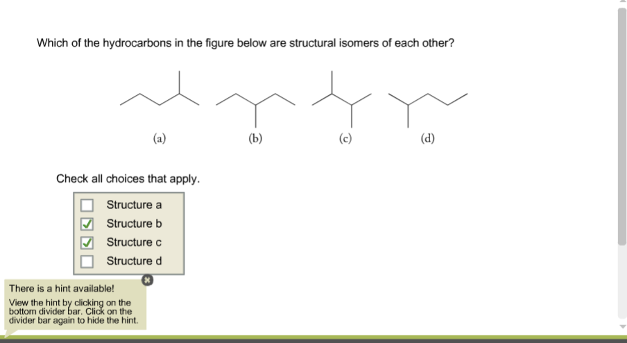 Solved Which of the hydrocarbons in the figure below and | Chegg.com