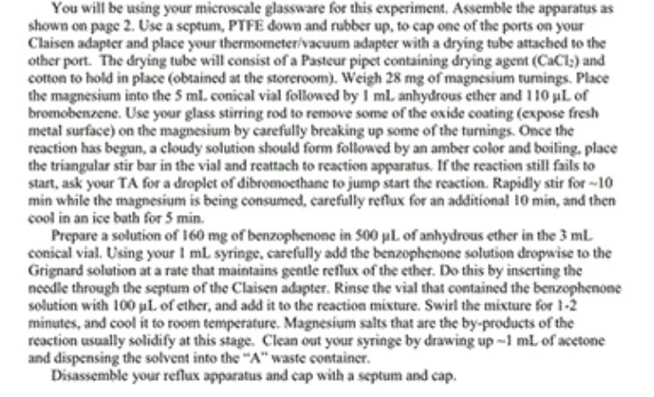 You will be using your microscale glassware for this | Chegg.com