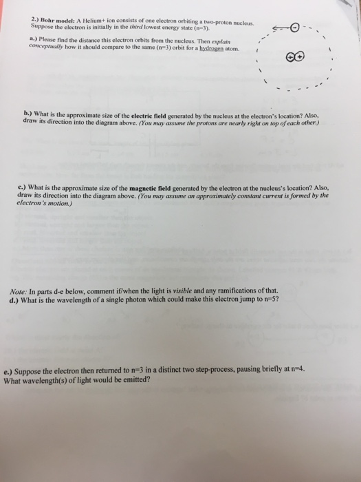 Solved A Helium+ ion consists of one electron orbiting a | Chegg.com