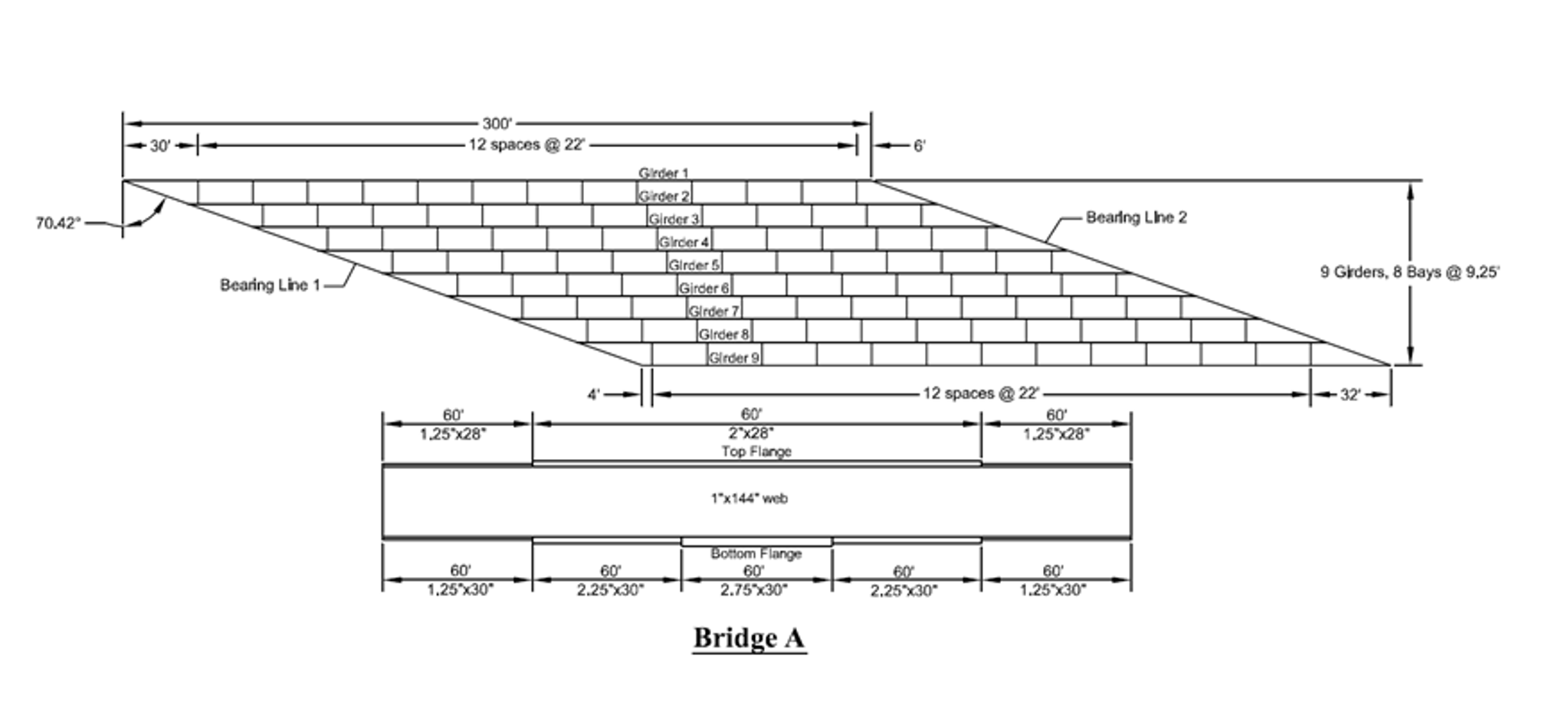 Calculate concrete dead load camber for Bridge A | Chegg.com