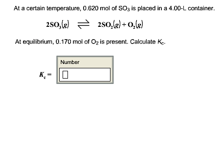 Solved At a certain temperature, the equilibrium constant | Chegg.com
