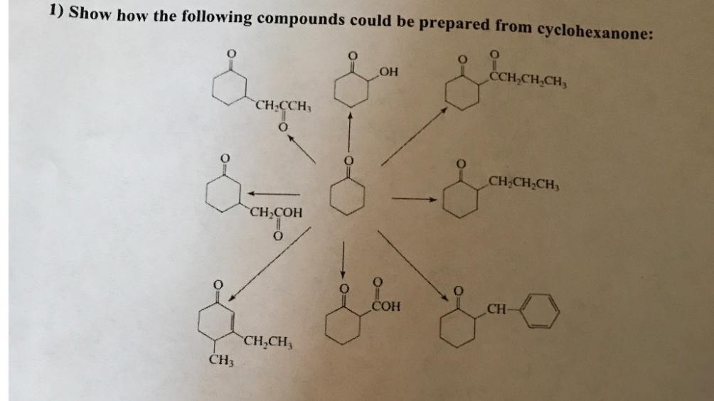 Solved I) Show how the following compounds could be prepared | Chegg.com