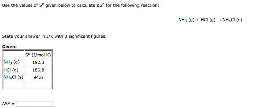 Solved Use the values of S degree given below to calculate | Chegg.com
