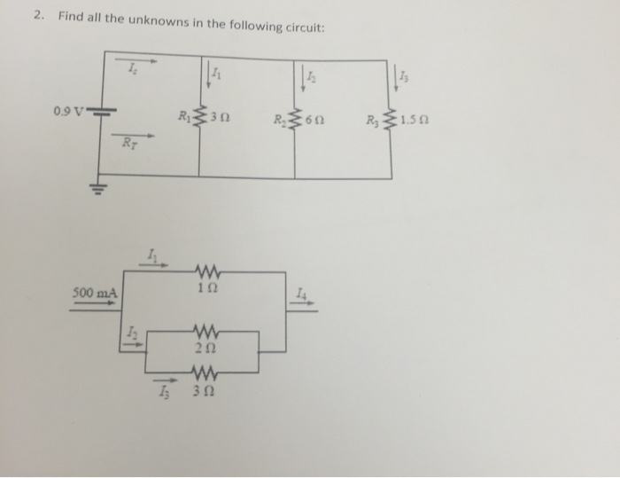 Solved Find all the unknowns In the following circuit: | Chegg.com