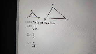 Solved given that triangle ABC ~ triangle DEF, shown below, | Chegg.com