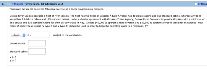 Solved Formulate but do not solve the following exercise as | Chegg.com