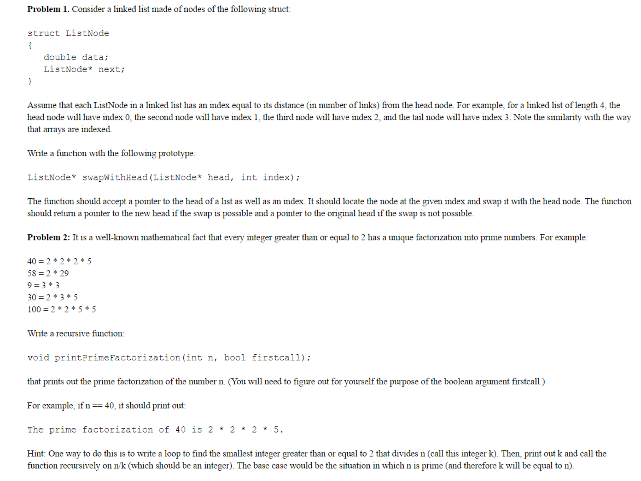 Solved Consider a linked list made of nodes of the following | Chegg.com
