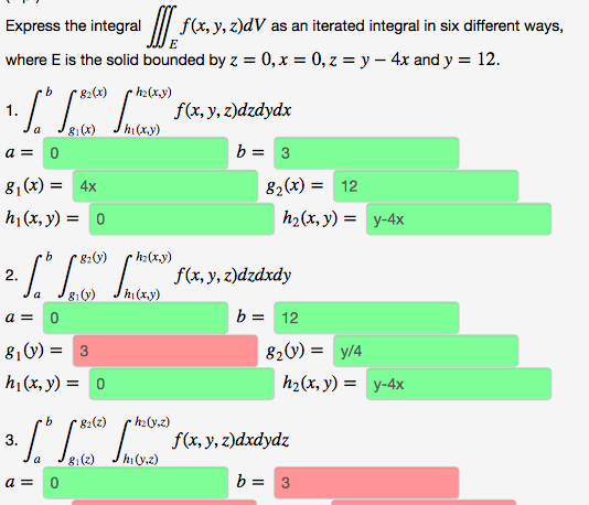 Solved Express the integral f(x, y, z)dV as an iterated | Chegg.com