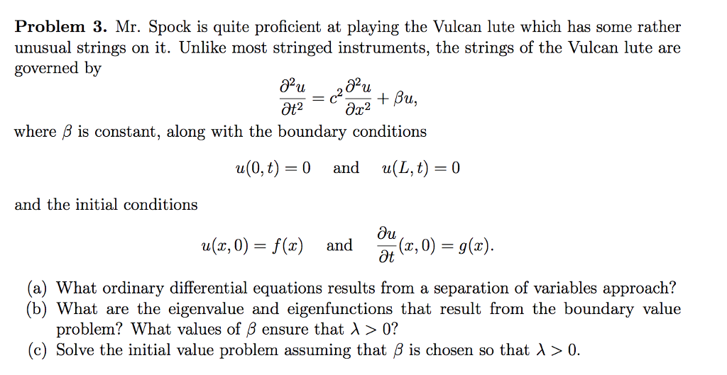 Solved Problem 3. Mr. Spock is quite proficient at playing | Chegg.com