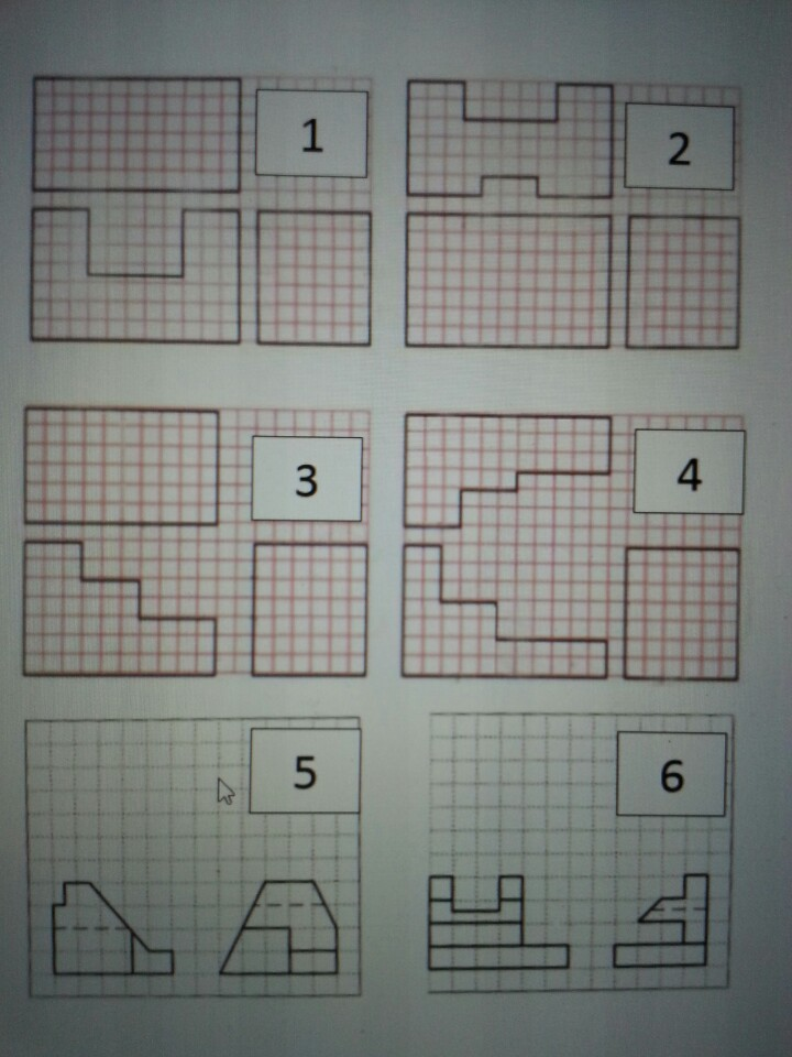 Orthographic projection Easy ones!! | Chegg.com