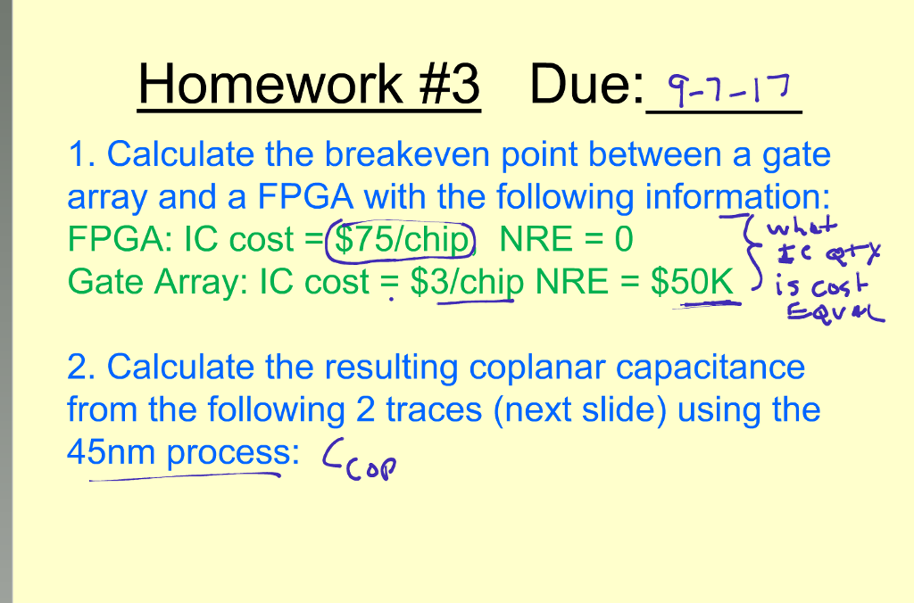 Solved Calculate the breakeven point between a gate array | Chegg.com