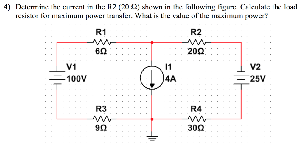 Solved Determine the current in the R2 (20 Ohm) shown in the | Chegg.com