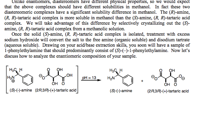 Solved In this experiment (S)-(-)-l-phenylethylamine will be | Chegg.com