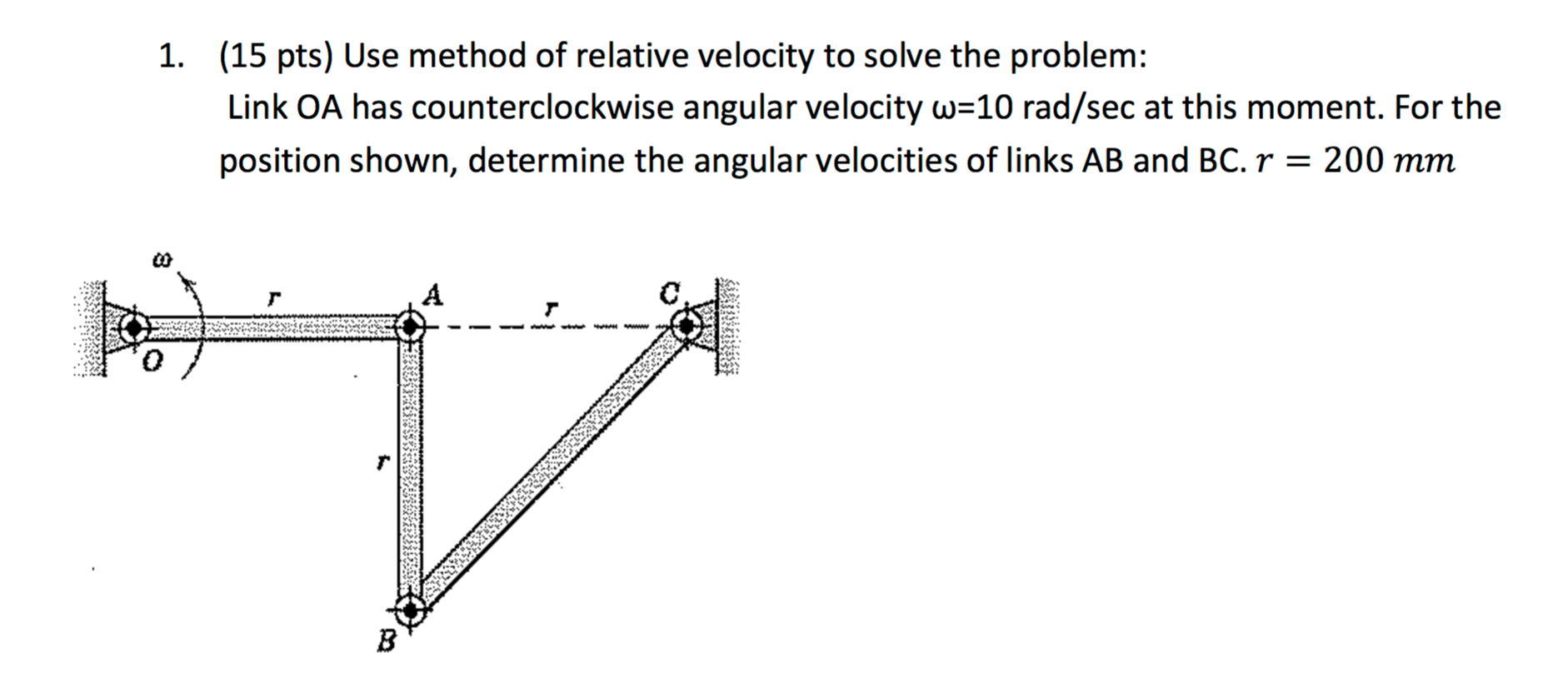 Solved Use method of relative velocity to solve the problem: | Chegg.com