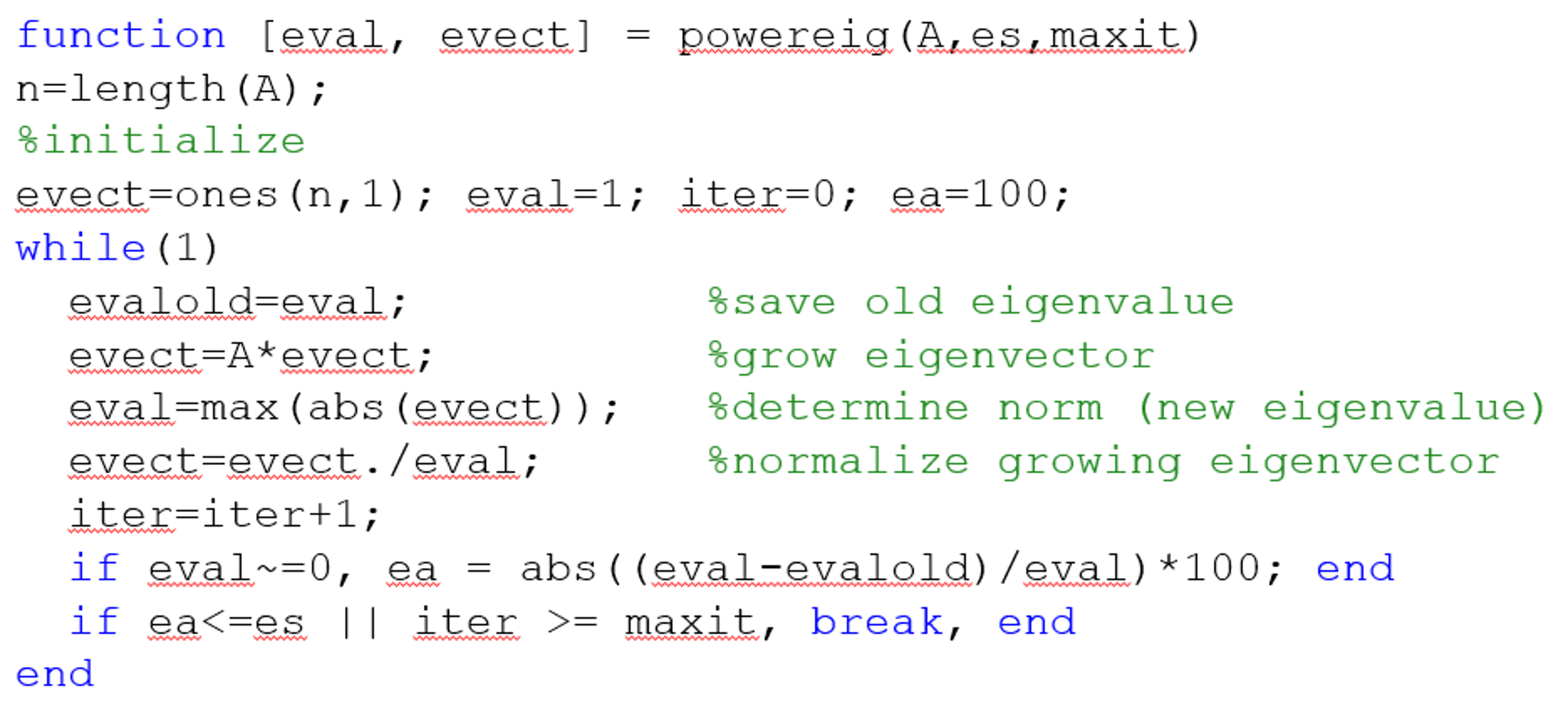 Solved Based on the code shown, develop an M-file function | Chegg.com