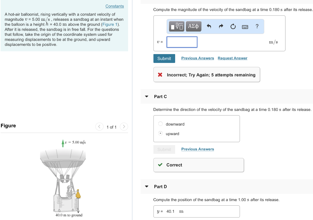 Solved Constants Compute the magnitude of the velocity of | Chegg.com