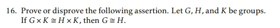 Solved Prove or disprove the following assertion. Let G, H, | Chegg.com