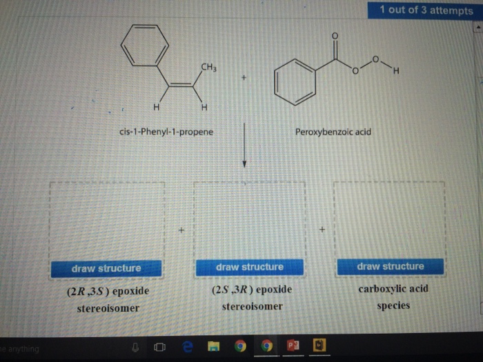Solved 1 out of 3 attempts CH3 cis-1-Phenyl-1-propene | Chegg.com