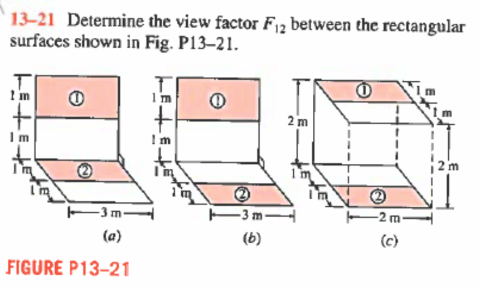 Solved 13-21 Determine the view factor Fi2 between the | Chegg.com