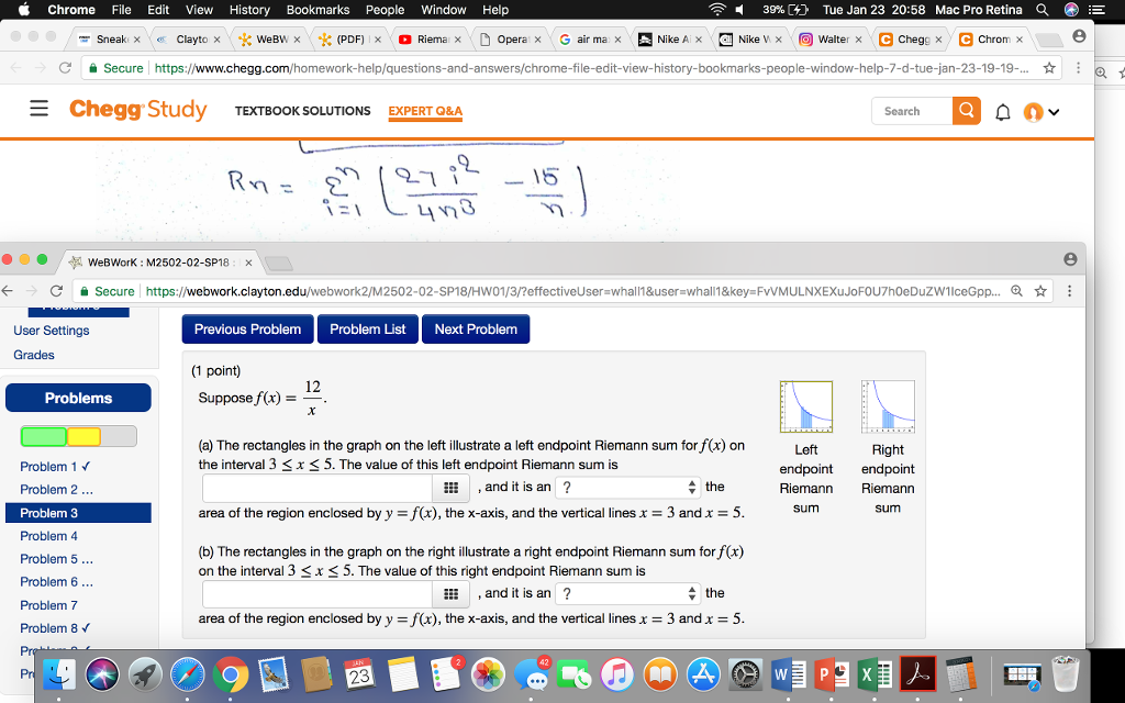 Calculus Archive | January 23 2018 | Chegg.com