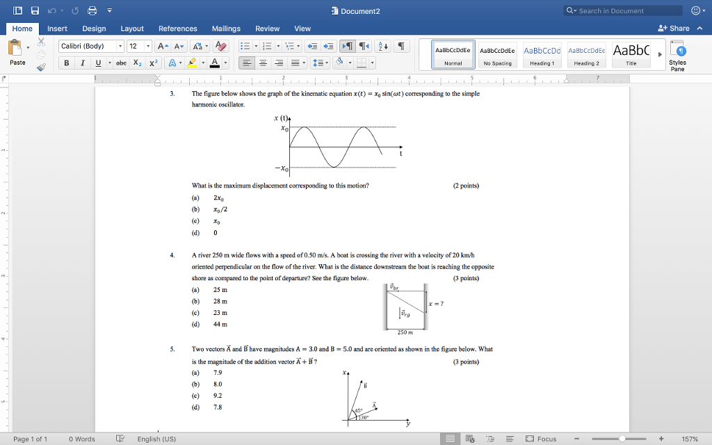 Solved N Document Home Insert Design Layout References