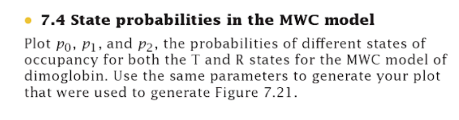 o 7.4 State probabilities in the MWC model Plot po, | Chegg.com