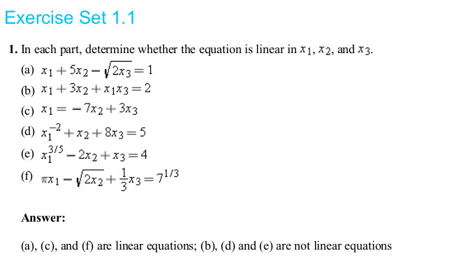 Solved In Each Part Determine Whether The Equation Is
