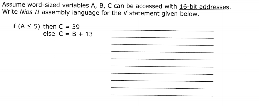 Solved Assume word-sized variables A, B, C can be accessed | Chegg.com