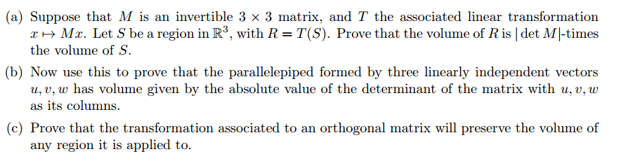 Solved Invertible 3x3 matrix proof (a) Suppose that M is an | Chegg.com