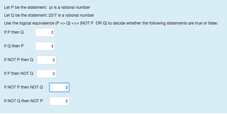 Solved Let P be the statement: pi is a rational number Let Q | Chegg.com