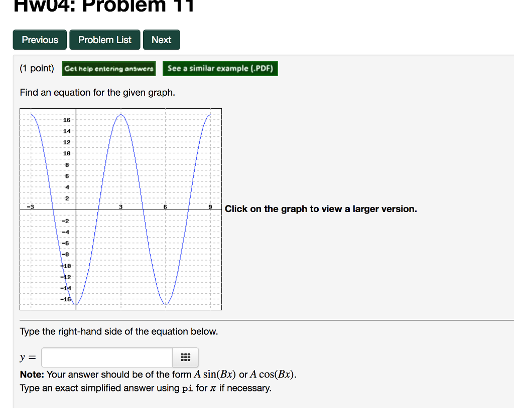 Solved HW04: Problem 11 Previous Problem List Next (1 point) | Chegg.com
