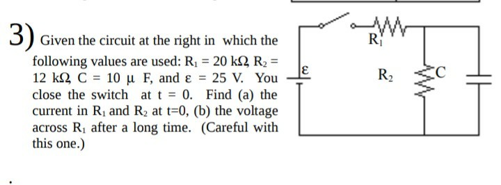 Solved R? Given the circuit at the right in which the | Chegg.com
