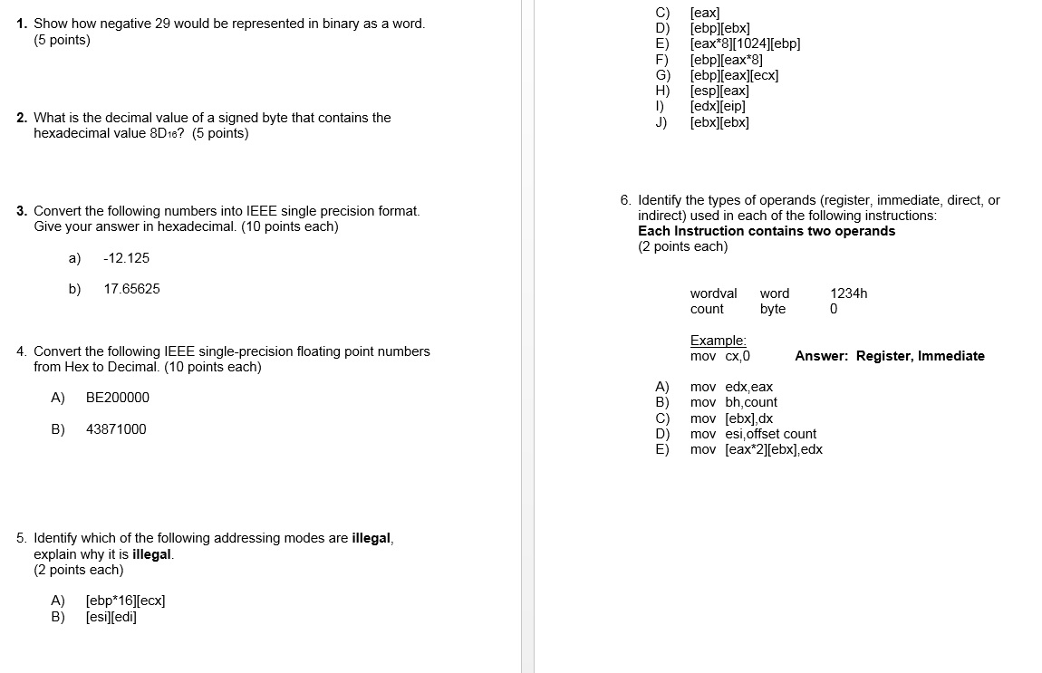 Solved Assembly & IEEE | Chegg.com