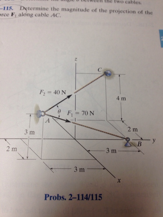 Solved Determine The Magnitude Of The Projection Of The