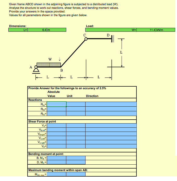 Solved Given frame ABCD shown in the adjoining figure is | Chegg.com