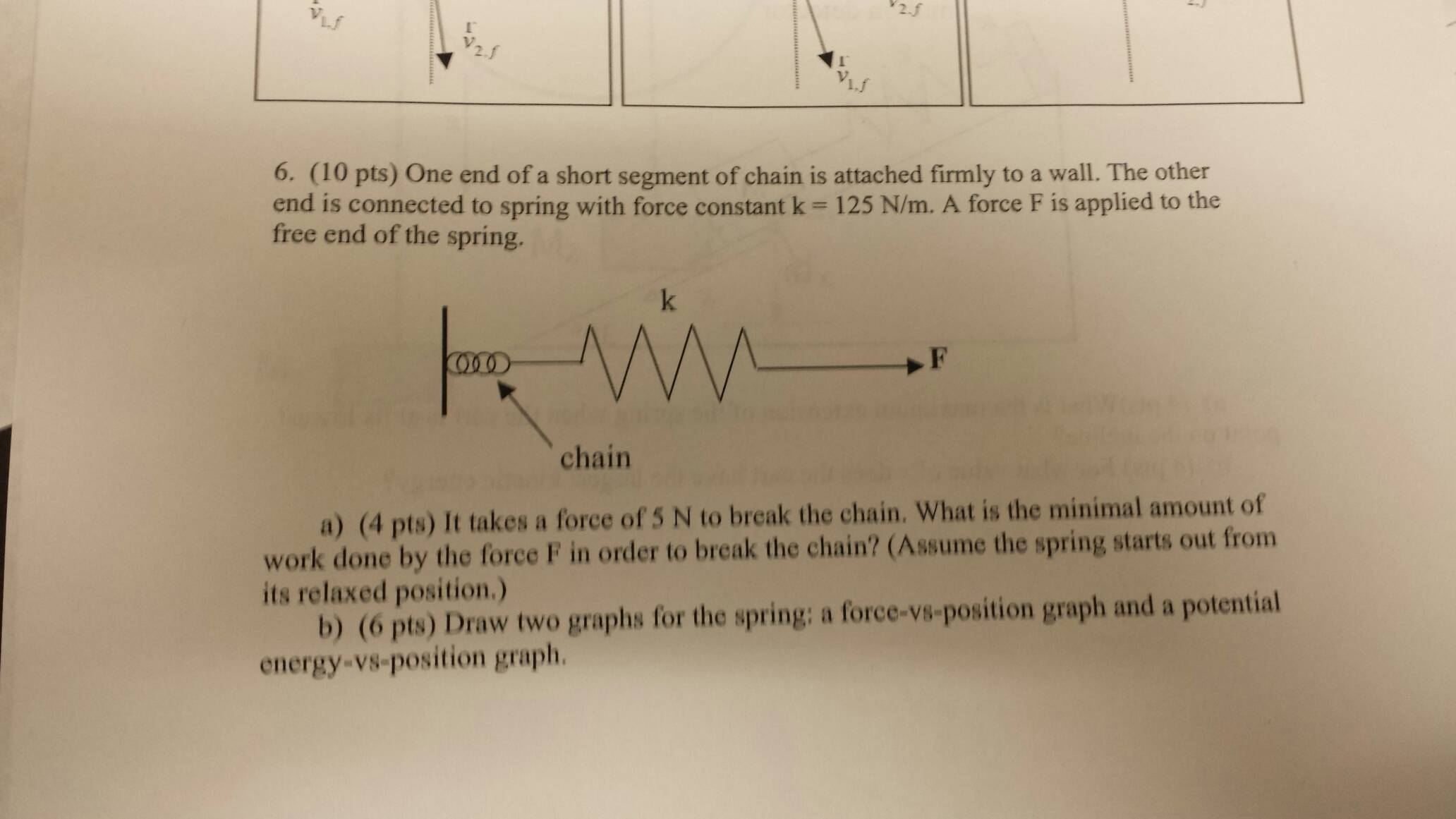 One end of a short segment of chain is attached | Chegg.com