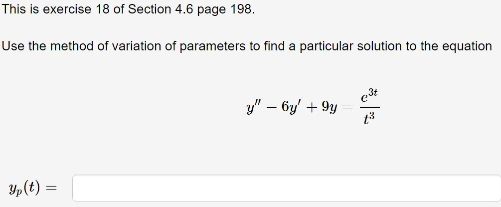 Solved Use The Method Of Variation Of Parameters To Find A 8406