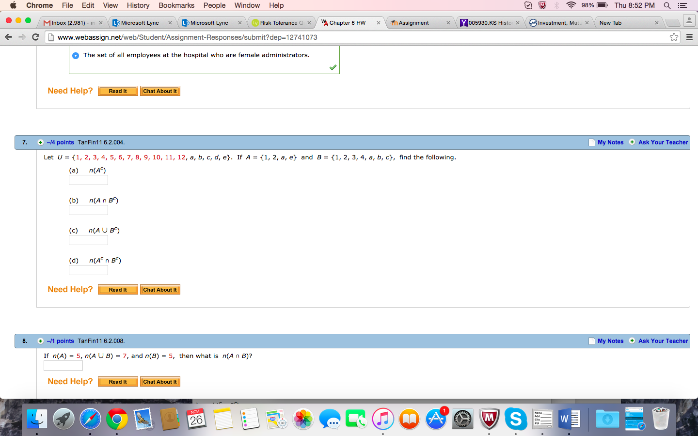 Solved Need Help With Finite Math Hw