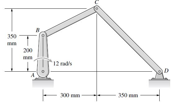 Solved Bar Ab Rotates At 12 Rads In The Clockwise 