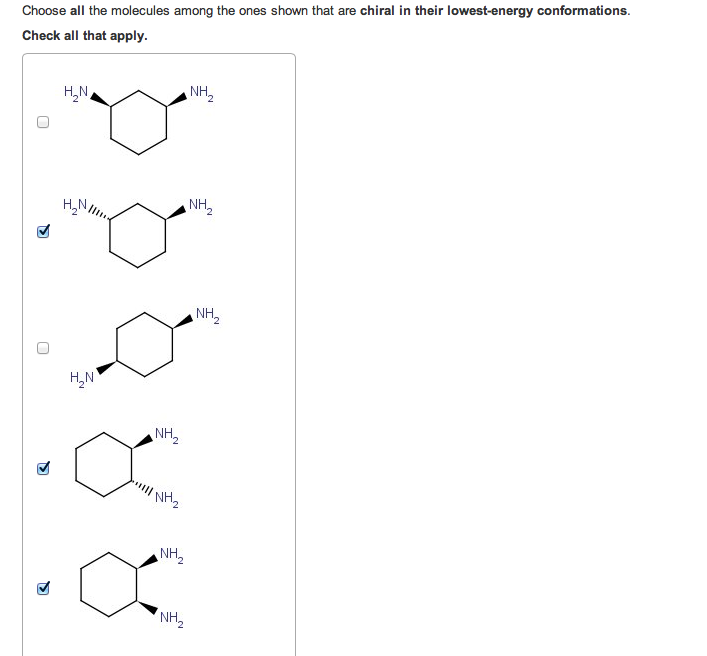 Solved Choose All The Molecules Among The Ones Shown That