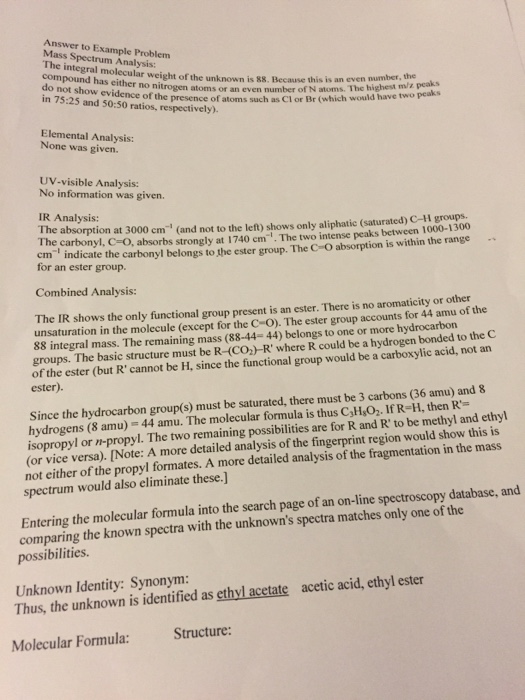 Solved Part II: Each Combined Spectra Problem on the | Chegg.com