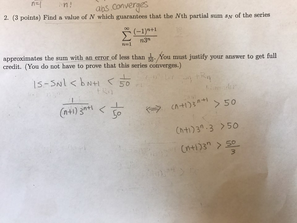 Solved Find a value of N which guarantees that the Nth | Chegg.com