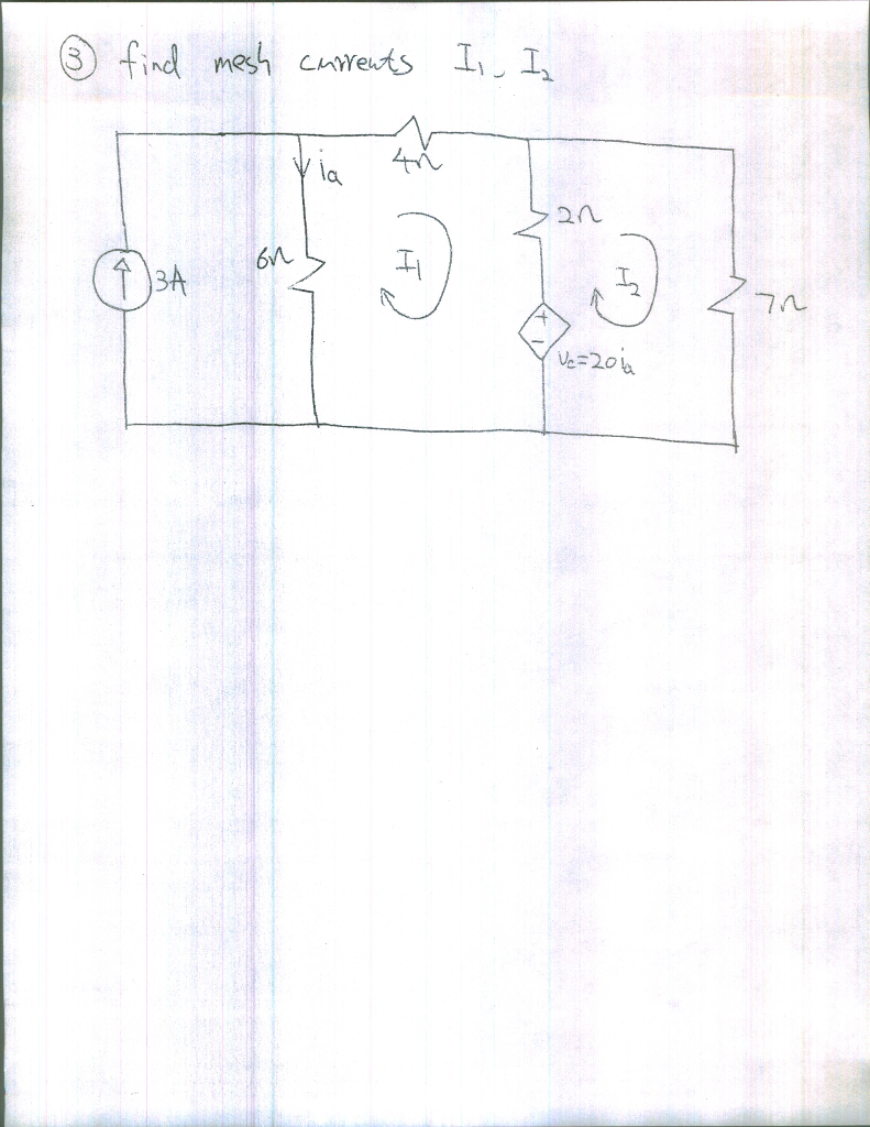 Solved Find mesh currents I_1, I_2 | Chegg.com