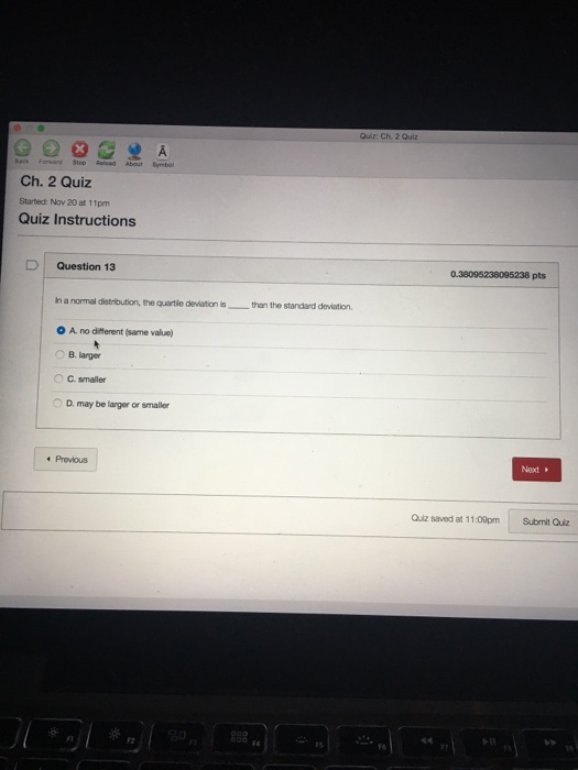 Solved In a normal distribution, the quartile deviation is | Chegg.com